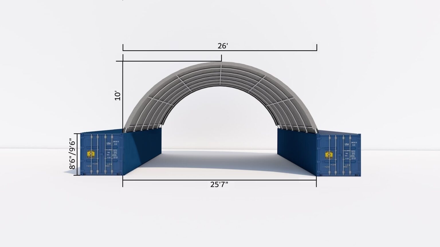 20ft Container Shelter - 26ft x 20ft | SEA Containers